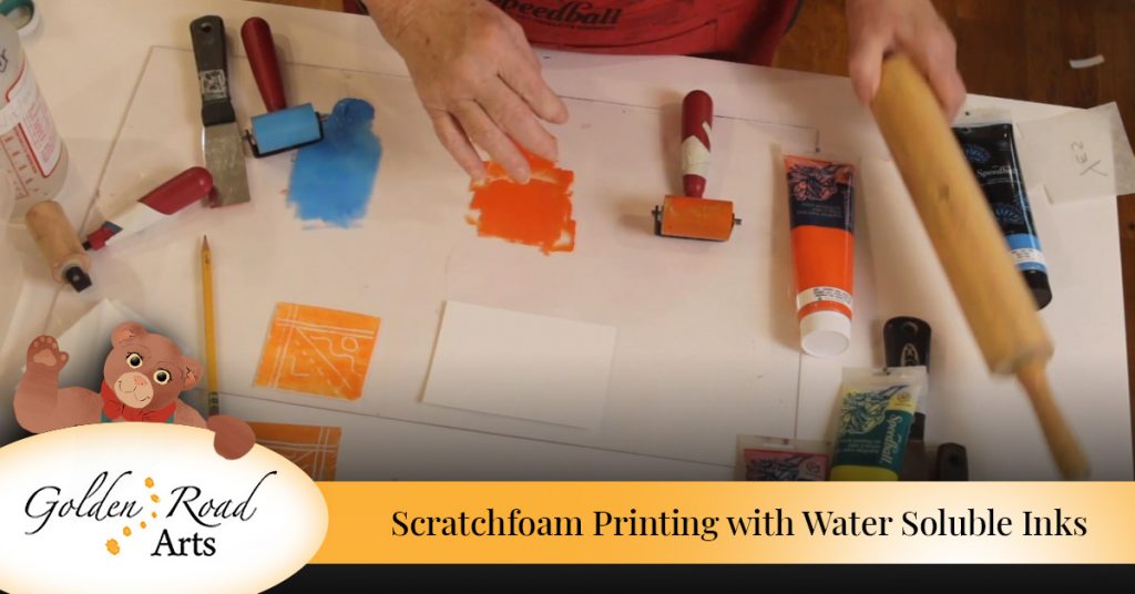 How to Create Scratch-Foam Printing with Water-Soluble Inks | Golden ...